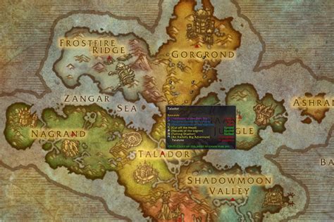 Warlords Of Draenor Map Nagrand