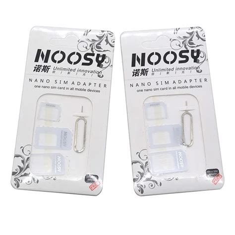 Packs SIM Card Adapter In Noosy Nano Micro SIM Adapter Standard SIM Card Adapters Eject