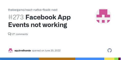 Facebook App Events Not Working · Issue 273 · Thebergamoreact Native Fbsdk Next · Github