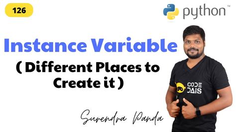 🙋‍♂️instance Variable Different Places To Create It Python By