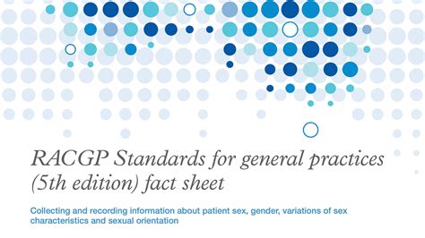 Racgp Standards For General Practices On Data Collection Of Sex Gender