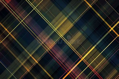 Abstract Geometric Pattern With Intersecting Lines In Yellow Red And