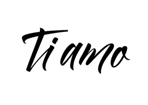 Ti Amo Letras Vector Premium