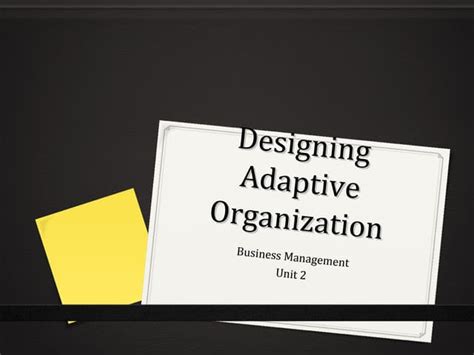 Designing Adaptive Organization Ppt