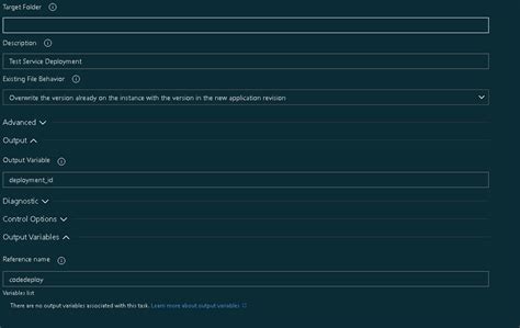 Aws Cli Azure Devops Using Output Variable Of Deployment Id From Aws Codedeploy As Input To