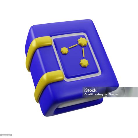 3d 사실적인 파란 책 마법 천문학 또는 별을 배우기 위한 교과서 벡터 일러스트레이션의 닫힌 책 만화 최소한의 스타일 벡터 일러스트 3차원 형태에 대한 스톡 벡터 아트 및