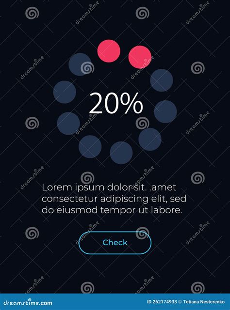 Progress Round Diagram Ui Element Template Stock Vector Illustration
