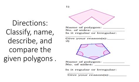 Directions Classify Name Name Of Polygon No StudyX