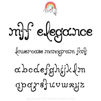 MTF Elegance Personal Use Miss Tiina Fonts By Miss Tiina TpT