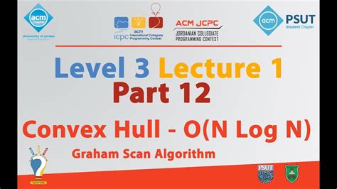 Convex Hull Graham Scan Algorithm Level 3 Lecture 1 Part 12 Jcpc