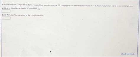 Solved A Simple Random Sample Of Items Resulted In A Chegg