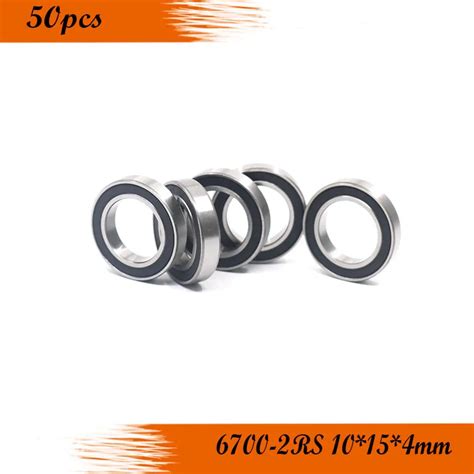 50pcs จัดส่งฟรี deep groove ball bearing 61700 2RS 6700RS 6700 2RS 10 ...
