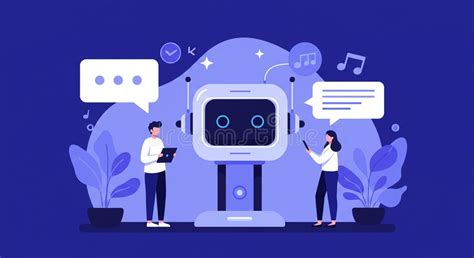 A Large Friendly Robot Is Centered With A Screen For A Face Displaying Blue Circular Stock