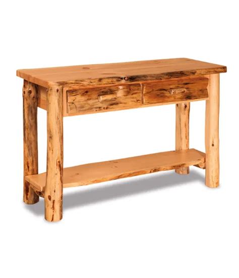 Fireside Rustic Sofa Table With Drawers