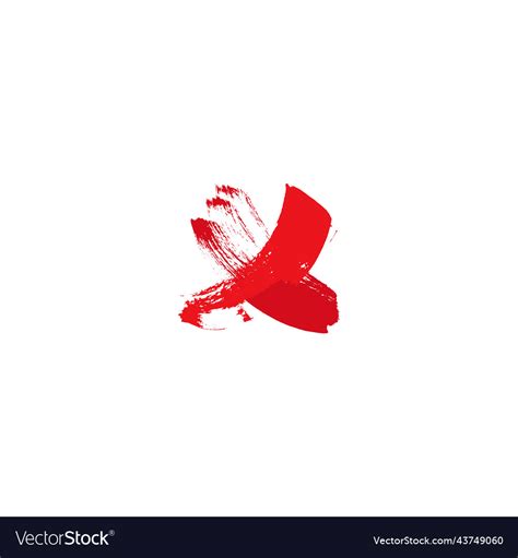 X Mark Brush Icon Royalty Free Vector Image Vectorstock