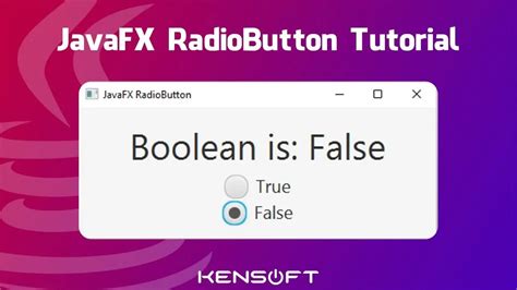 JavaFX RadioButton Tutorial Perfect For Beginners