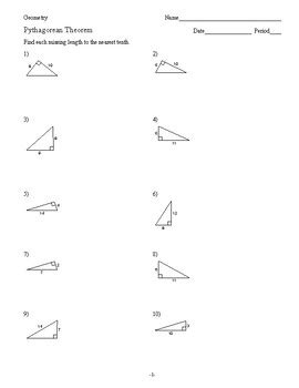 Pythagorean Theorem By KristensKreations TPT