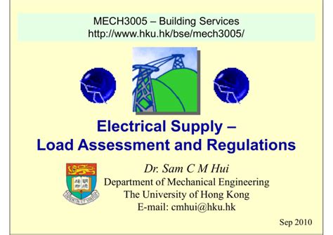 Electrical Load Assessment And Regulations Building Services