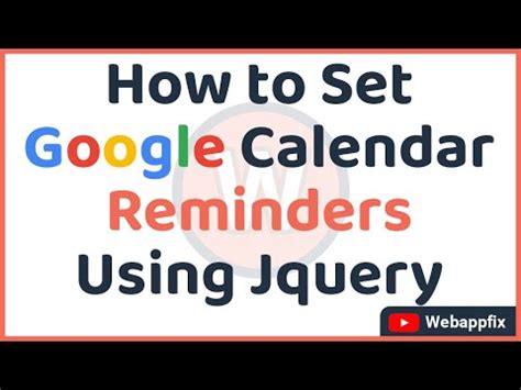 Add Reminder Google Calendar Settings How To Set Google Calendar Reminders Using Jquery