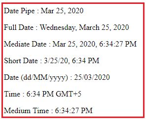 Angular Parameterized Pipes With Examples Dot Net Tutorials
