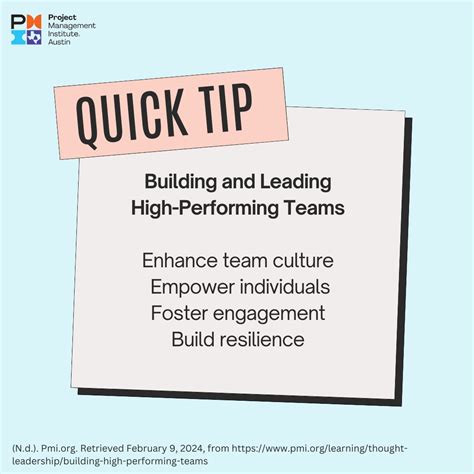Quick Tip How Project Managers Can Build And Maintain High Performing