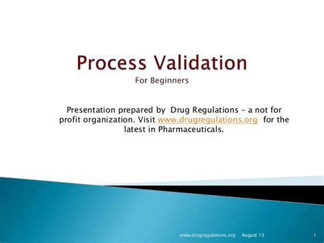 Process Validation For Beginners Fda Ema Approach