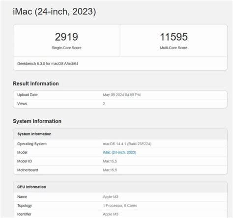 Apple M En Geekbench Un M S R Pido Que M En Multicore