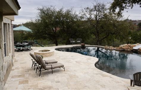 Travertine Paver Installation For Patios And Pool Decks