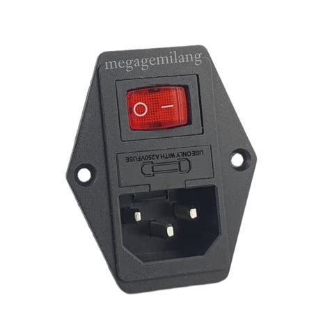 3 Pin Input Ac Socket Inlet Ac Socket Plus Switch Shopee Philippines