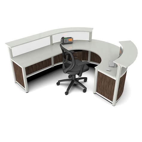 ADA Compliant Reception Desks Round Reception Desk With ADA Transaction