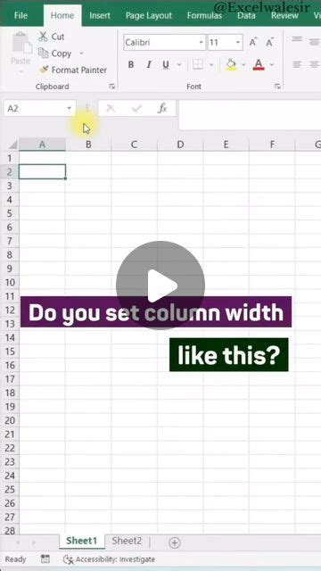 Mukesh Sir On Instagram Auto Adjust Column Width In Excel Excelwalesir Short Exceltips