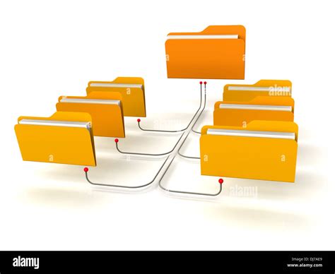 Folders Network Structure Stock Photo Alamy