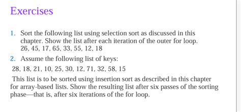 Solved 1 Sort The Following List Using Selection Sort As