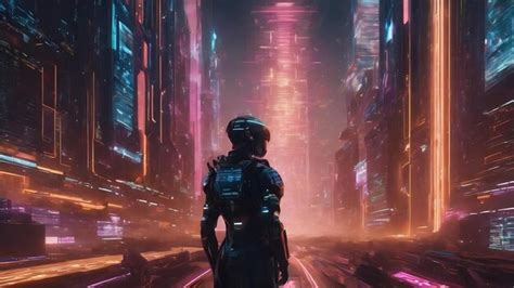 premium ai image futuristic data flow data transfer technology