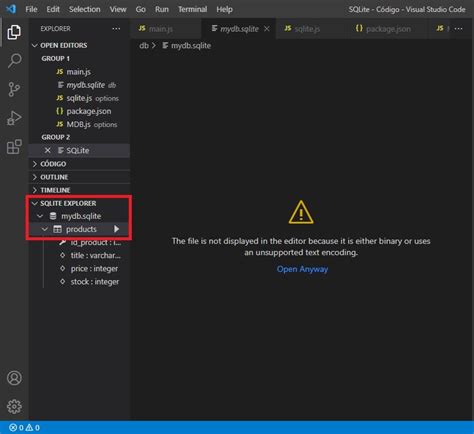 Database Can T Open Sqltie Db File In VSCode Stack Overflow
