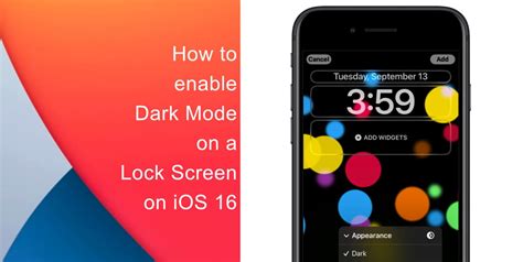 want to enable dark mode on a lock screen wallpaper on ios 16 here s how ithinkdifferent