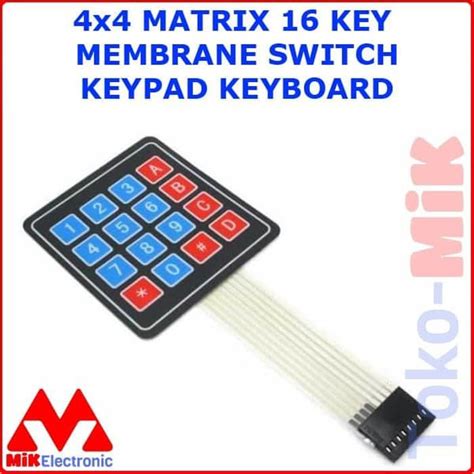 jual cuci gudang membrane keypad 4x4 matrix 16 key membrane switch keypad keyboard toko mik best