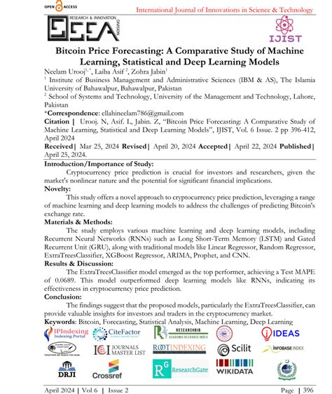 PDF Bitcoin Price Forecasting A Comparative Study Of Machine