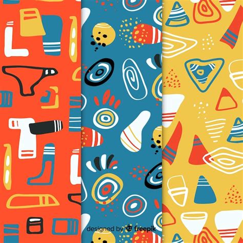 손으로 그린 만화 여름 스티커 세트 무료 벡터