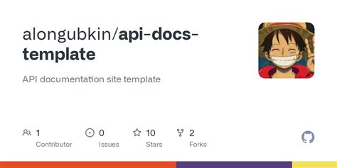 GitHub Alongubkin Api Docs Template API Documentation Site Template