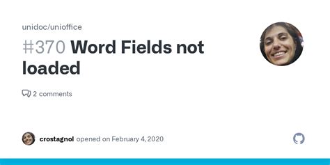 Word Fields Not Loaded · Issue 370 · Unidocunioffice · Github