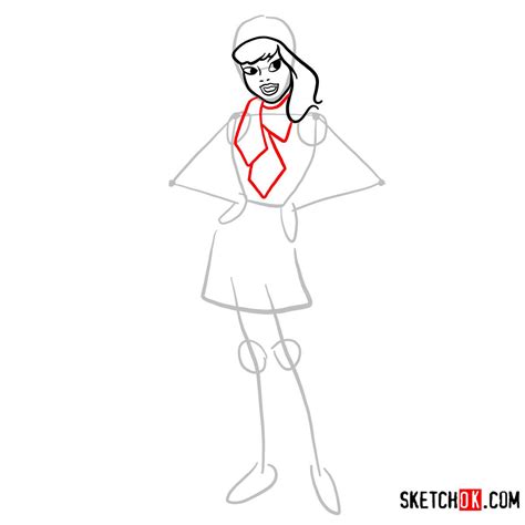 Step By Step How To Draw Daphne Blake Of Scooby Doo Fame