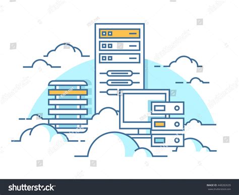 Cloud Service Database Stock Vector Royalty Free Shutterstock