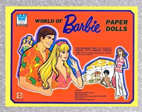 Original Vintage Posn Barbie Paper Dolls Whitman 1972 Etsy