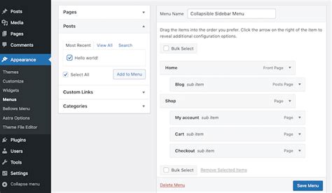 How To Create A Collapsible Sidebar Menu In WordPress