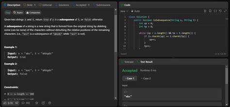 100daysofcode leetcode java codingchallenge subsequence