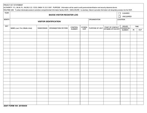25 AF Form 104 Fill Out Sign Online And Download Fillable PDF Templateroller