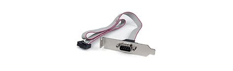 1 Port 16in Db9 Serial Port Bracket To 10 Pin Header Low Profile Low Profile
