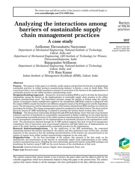 Narayanan Et Al 2017 Pdf Sustainability Sustainable Development