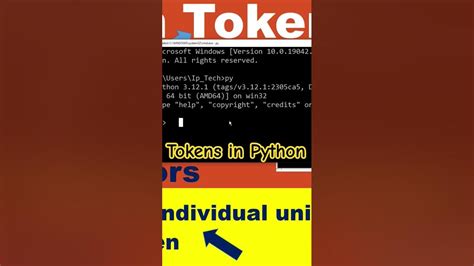 Tokens In Python Token Python Pythontutorial Pythonprogramming Pythonshorts Youtube